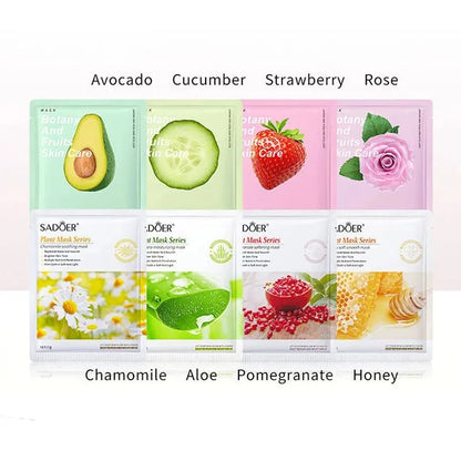 8pcs Natural Plant Face Mask Beauty Skincare Facial Masks Moisturizing ...